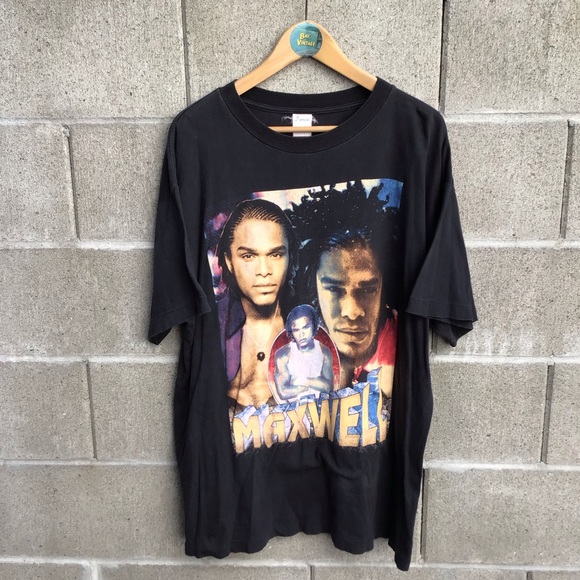 Shirts | Vintage 9s Maxwell Fortunate Rb Rap Tee Aop Front Back Print T ...